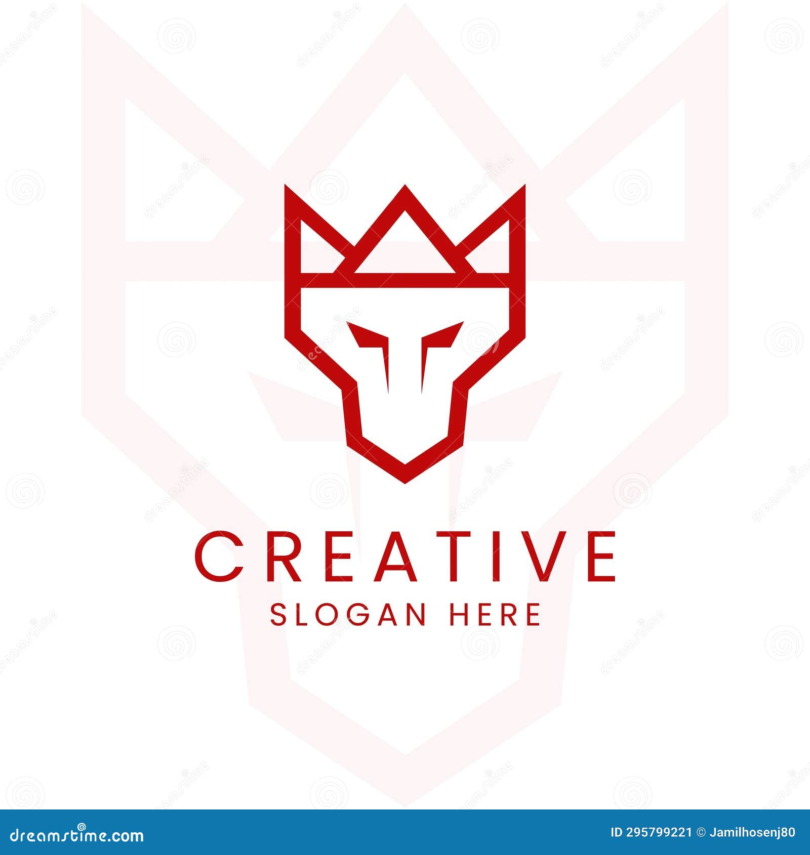 Abstract King Wolf Head Logo Design Vector Stock Vector - Illustration ...