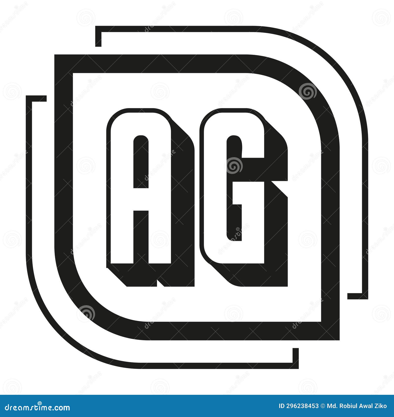 AG Letter Monogram Logo Design Stock Illustration - Illustration of ...