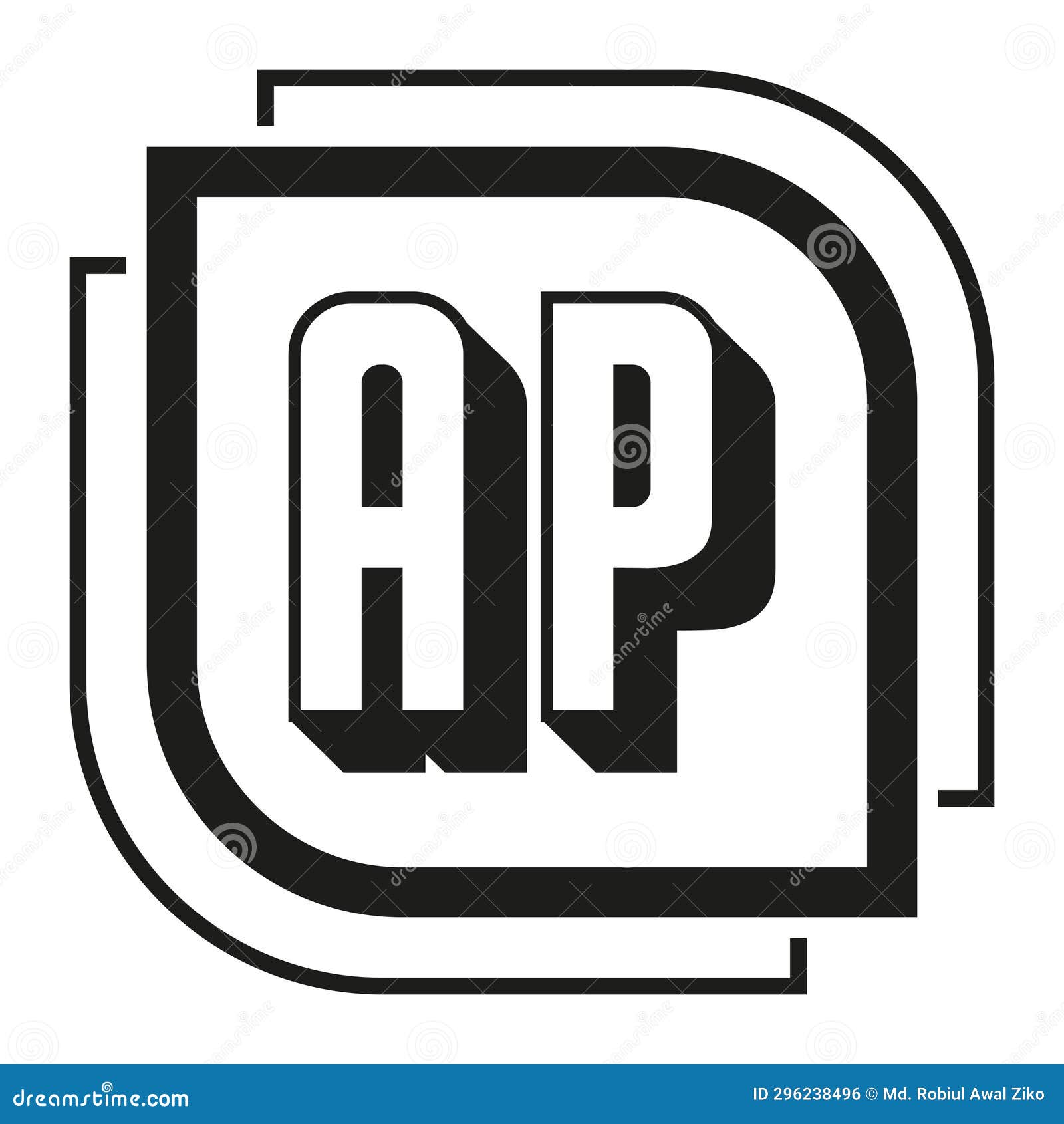 AP Letter Monogram Logo Design Stock Vector - Illustration of logo ...