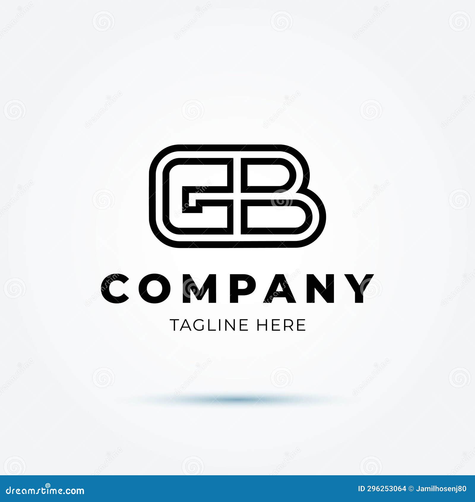 Alphabet Letters GB Monogram Logo Design Inspirations Stock Vector ...