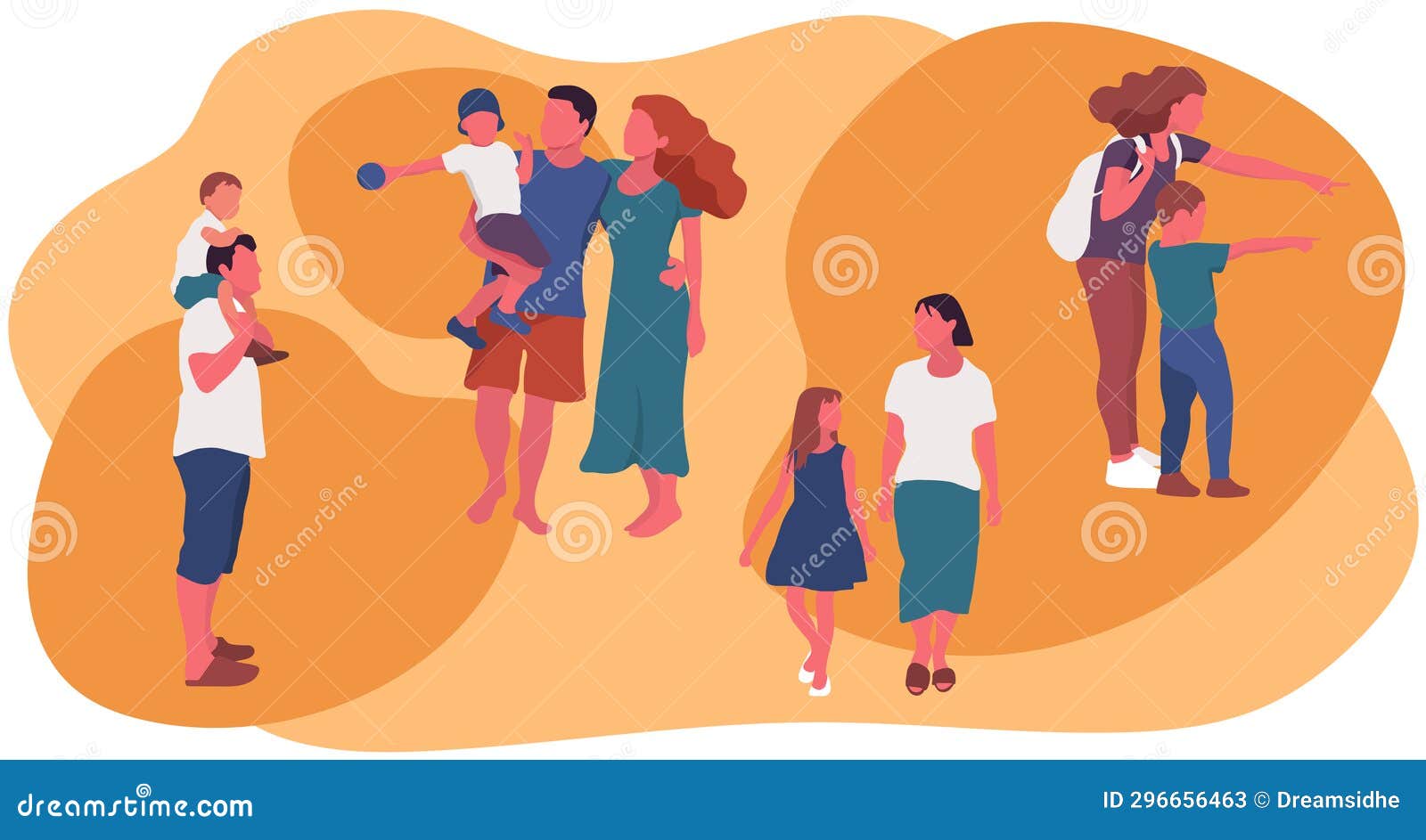 Stock Vector People on the Background of Abstract Geometric Shapes ...
