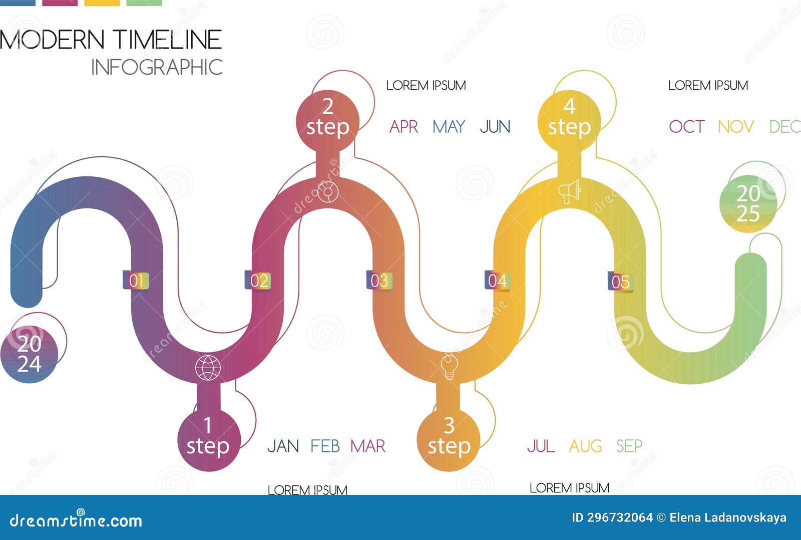 Business Step Timeline Infographic Stock Vector - Illustration of ...