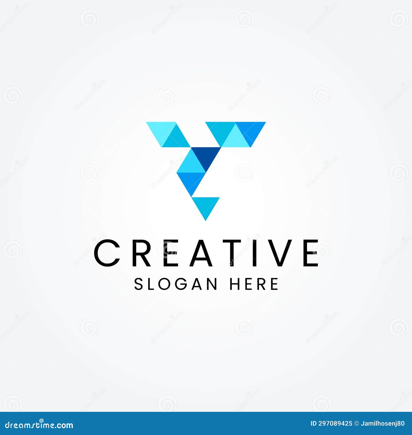 Creative Letter V Technology Logo Design Template Stock Vector ...