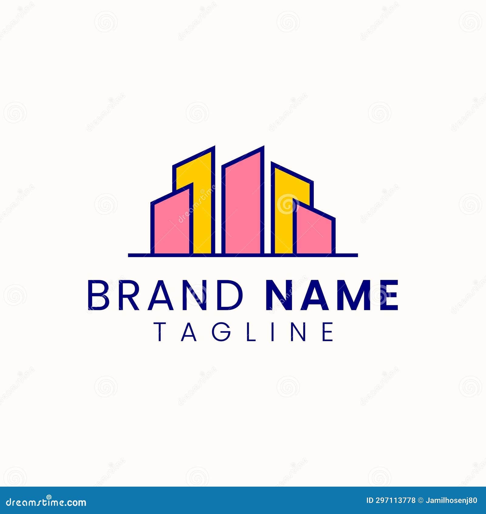 Modern Tower Building Logo Design Vector Image Stock Vector ...
