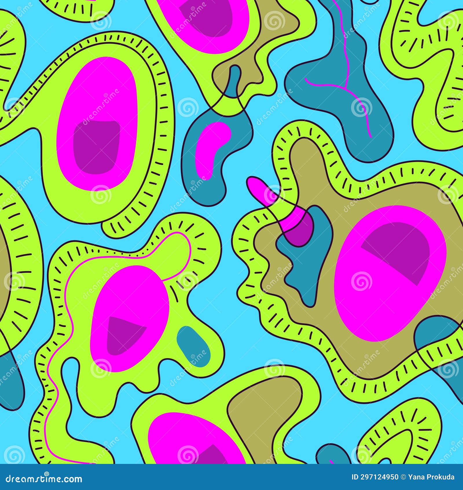 Seamless Vector Colorful Hippy Pattern. Unique Arts Stock Vector ...