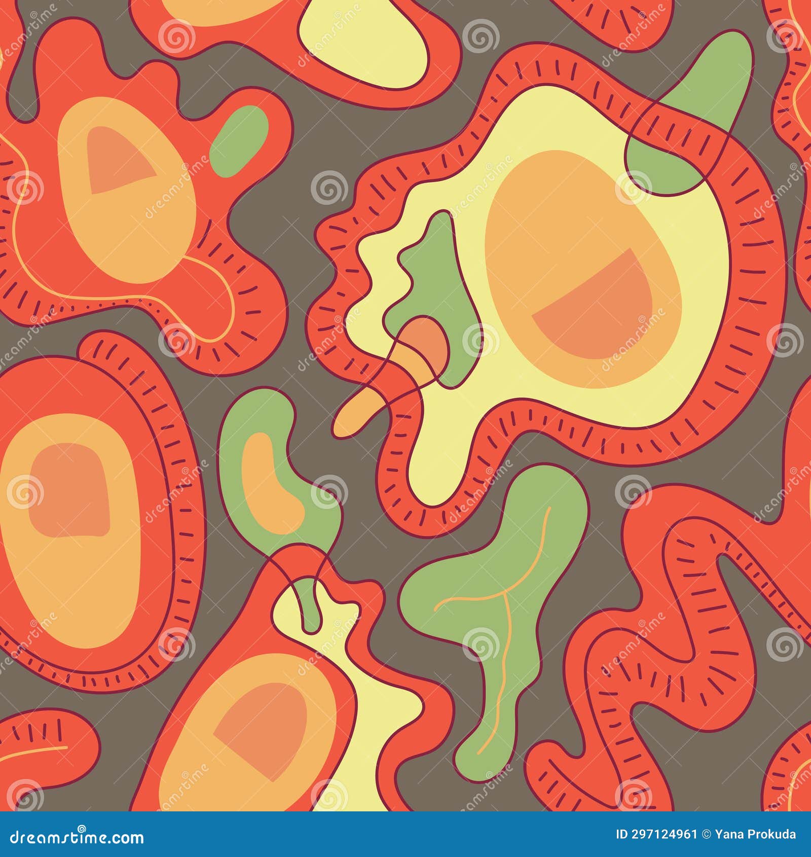 Seamless Vector Colorful Hippy Pattern. Unique Arts Stock Vector ...