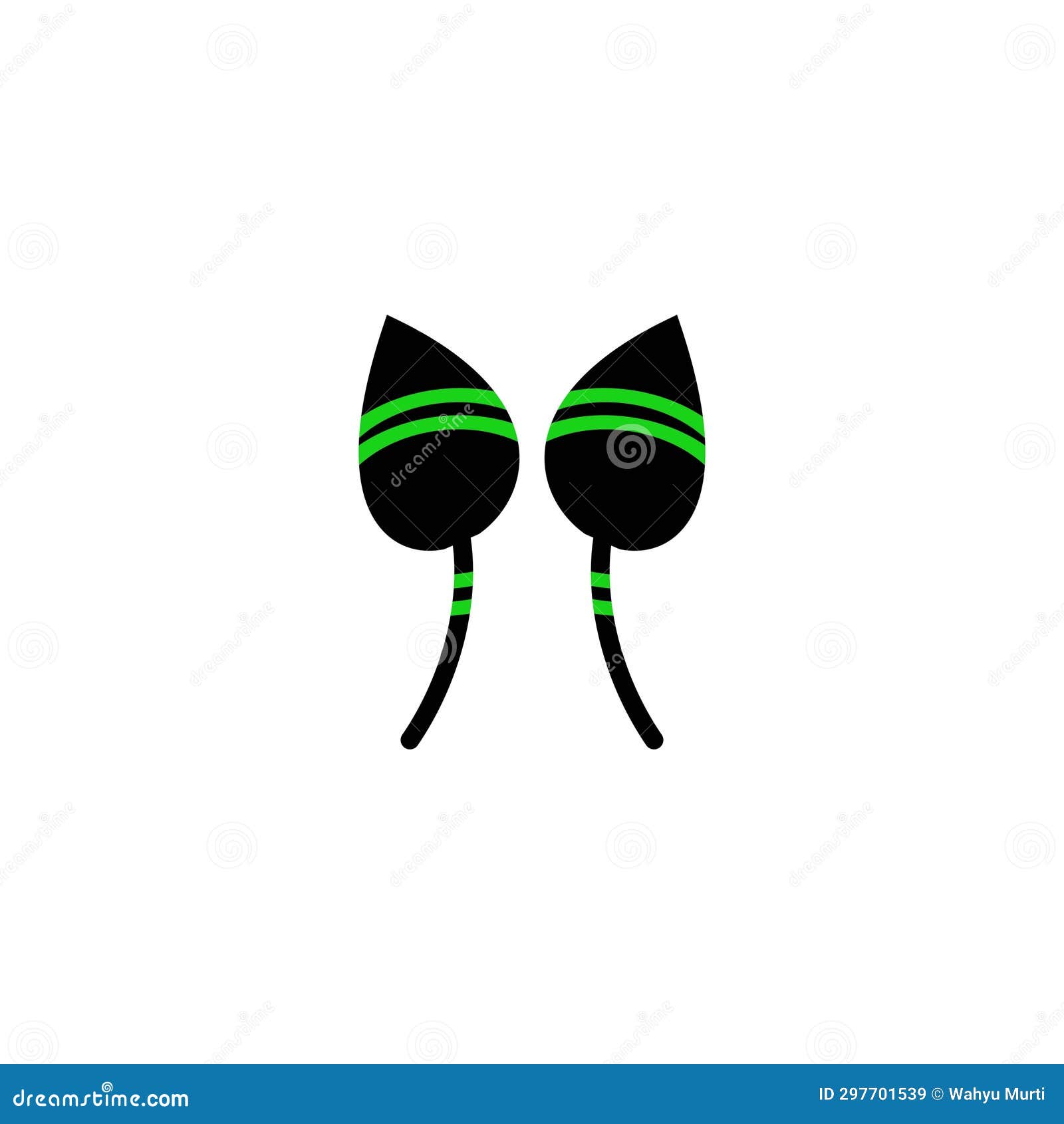 White Isolated Two Leaf Icon Design Stock Vector - Illustration of ...