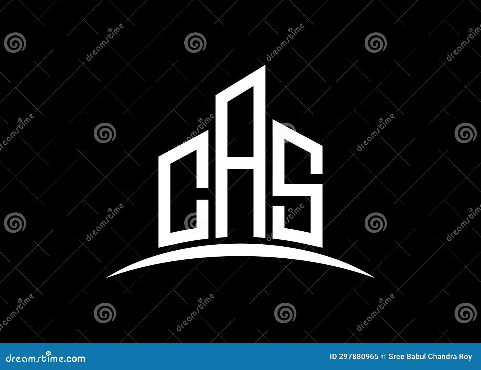 Letter CAS Building Vector Monogram Logo Design Template. Building ...