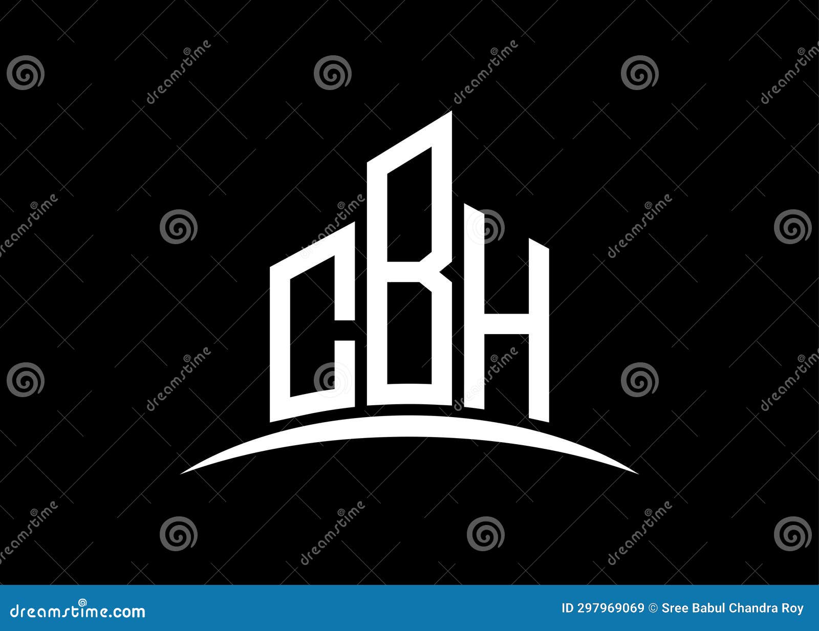 Letter CBH Building Vector Monogram Logo Design Template. Building ...