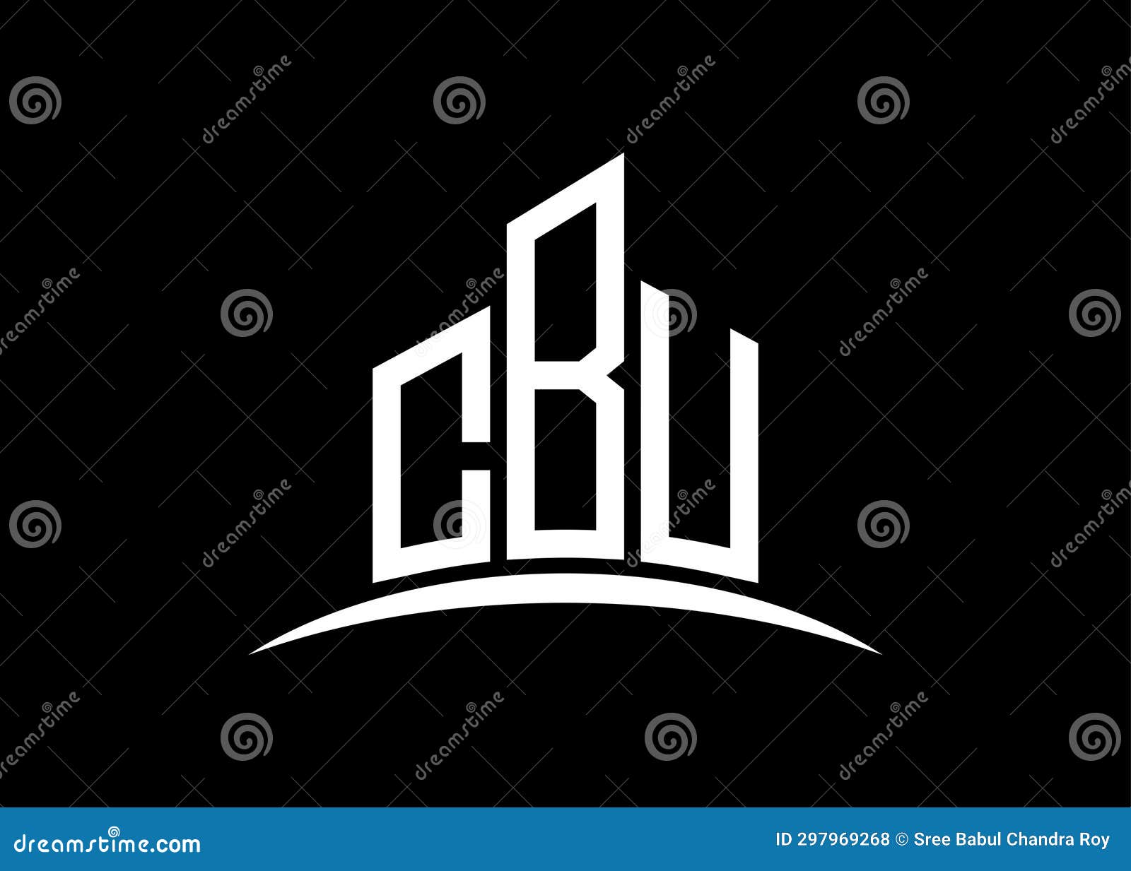 Letter CBU Building Vector Monogram Logo Design Template. Building ...
