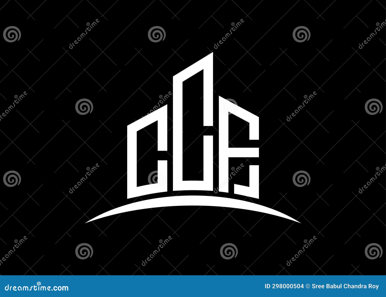 Letter CCF Building Vector Monogram Logo Design Template. Building ...