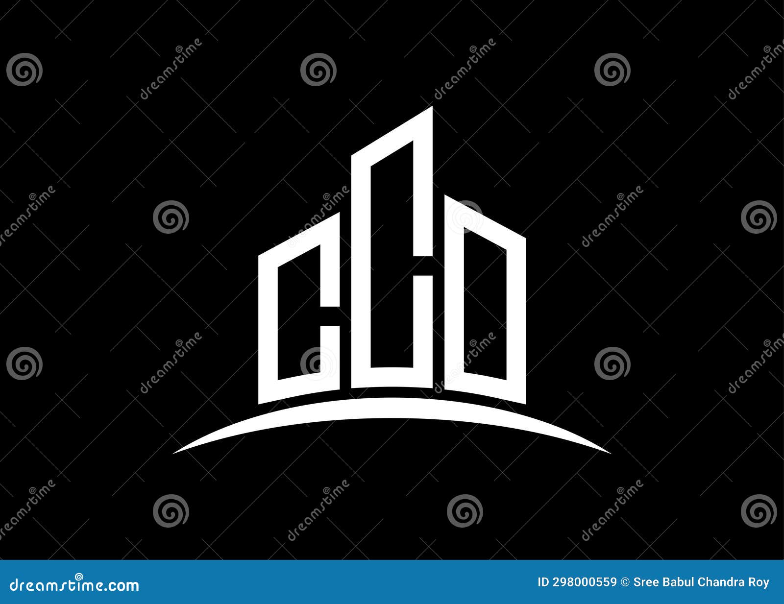 Letter CCO Building Vector Monogram Logo Design Template. Building ...