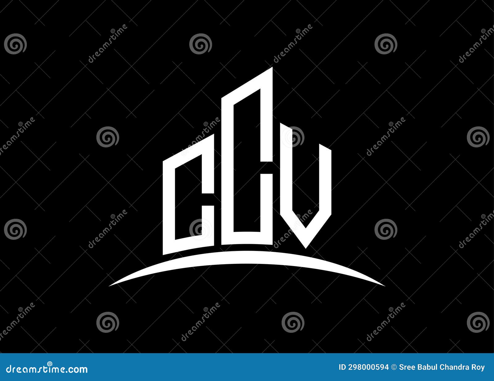 Letter CCV Building Vector Monogram Logo Design Template. Building ...