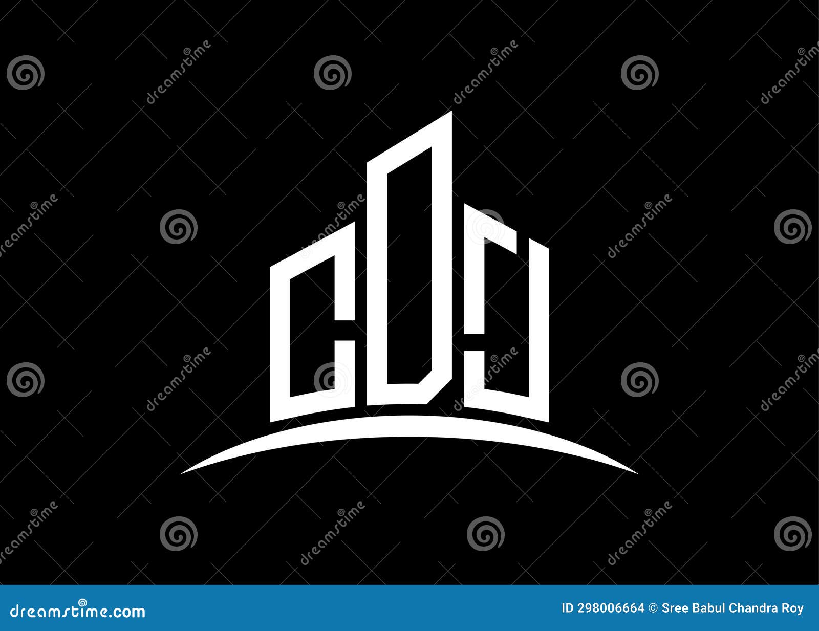 Letter CDJ Building Vector Monogram Logo Design Template. Building ...