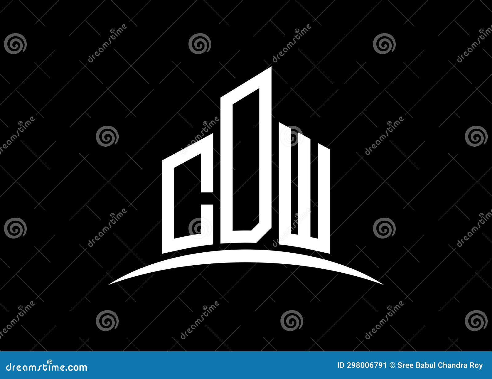 Letter CDW Building Vector Monogram Logo Design Template. Building ...