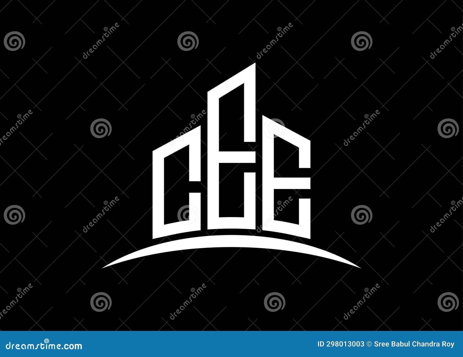 Letter CEE Building Vector Monogram Logo Design Template. Building ...