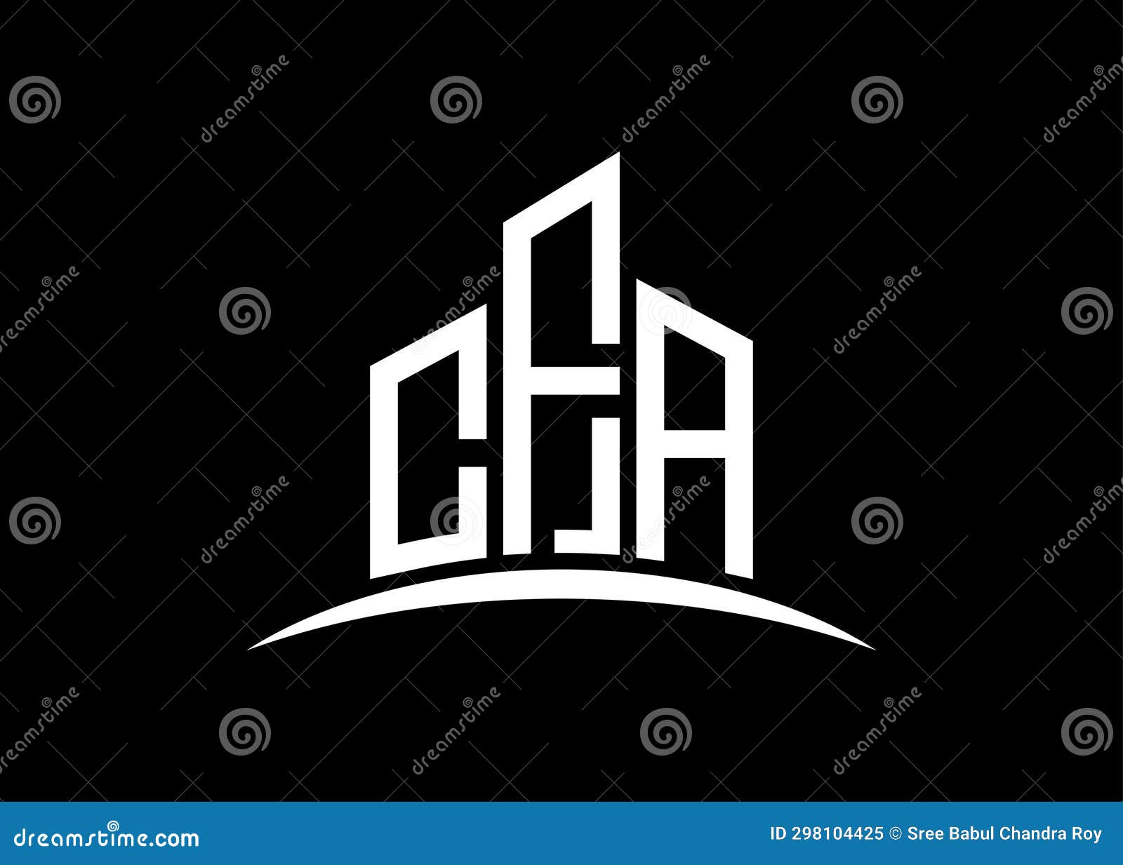 Letter CFA Building Vector Monogram Logo Design Template. Building ...