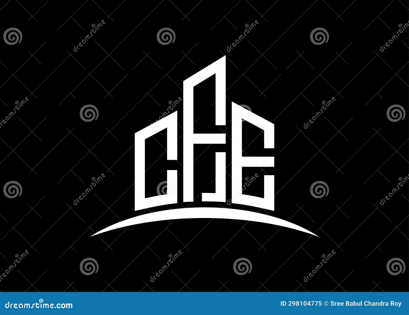 Letter CFE Building Vector Monogram Logo Design Template. Building ...