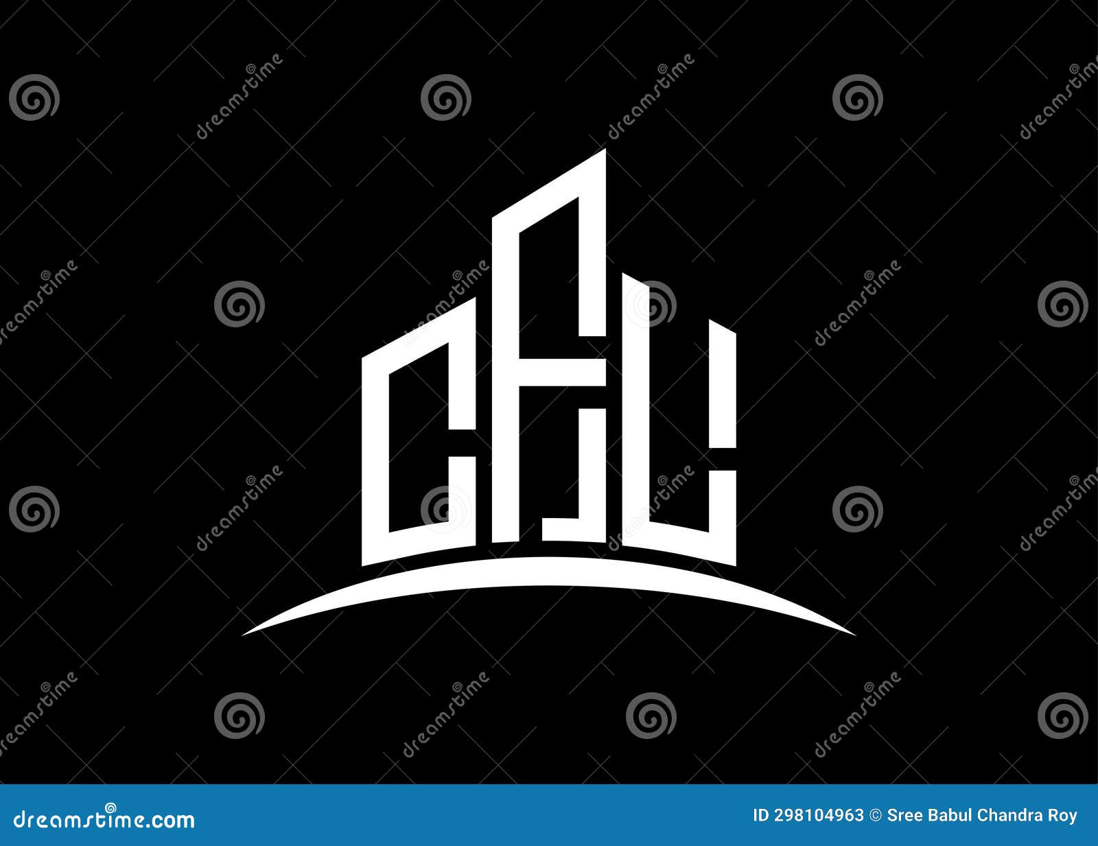 Letter CFL Building Vector Monogram Logo Design Template. Building ...