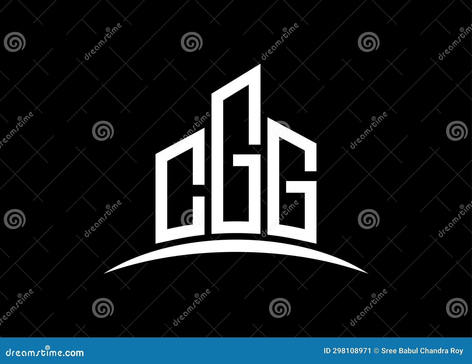 Letter CGG Building Vector Monogram Logo Design Template. Building ...