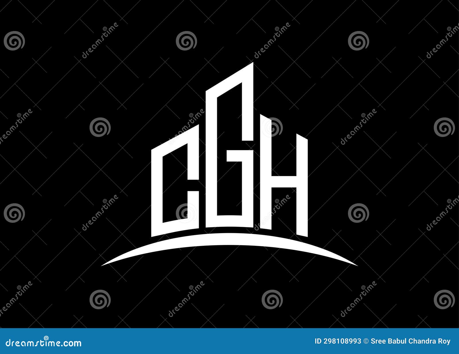 Letter CGH Building Vector Monogram Logo Design Template. Building ...