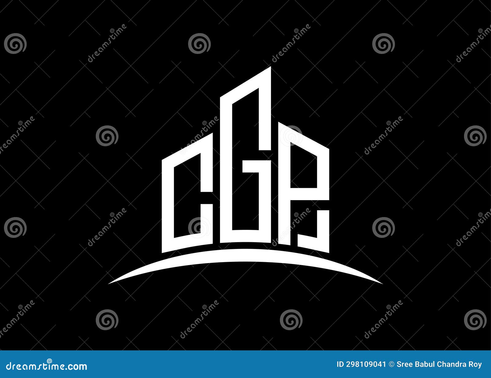 Letter CGP Building Vector Monogram Logo Design Template. Building ...