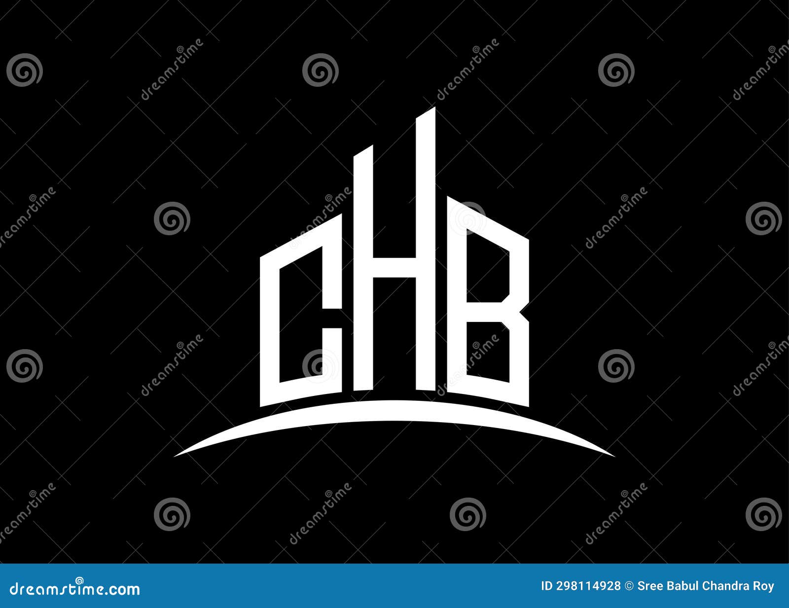 Letter CHB Building Vector Monogram Logo Design Template. Building ...