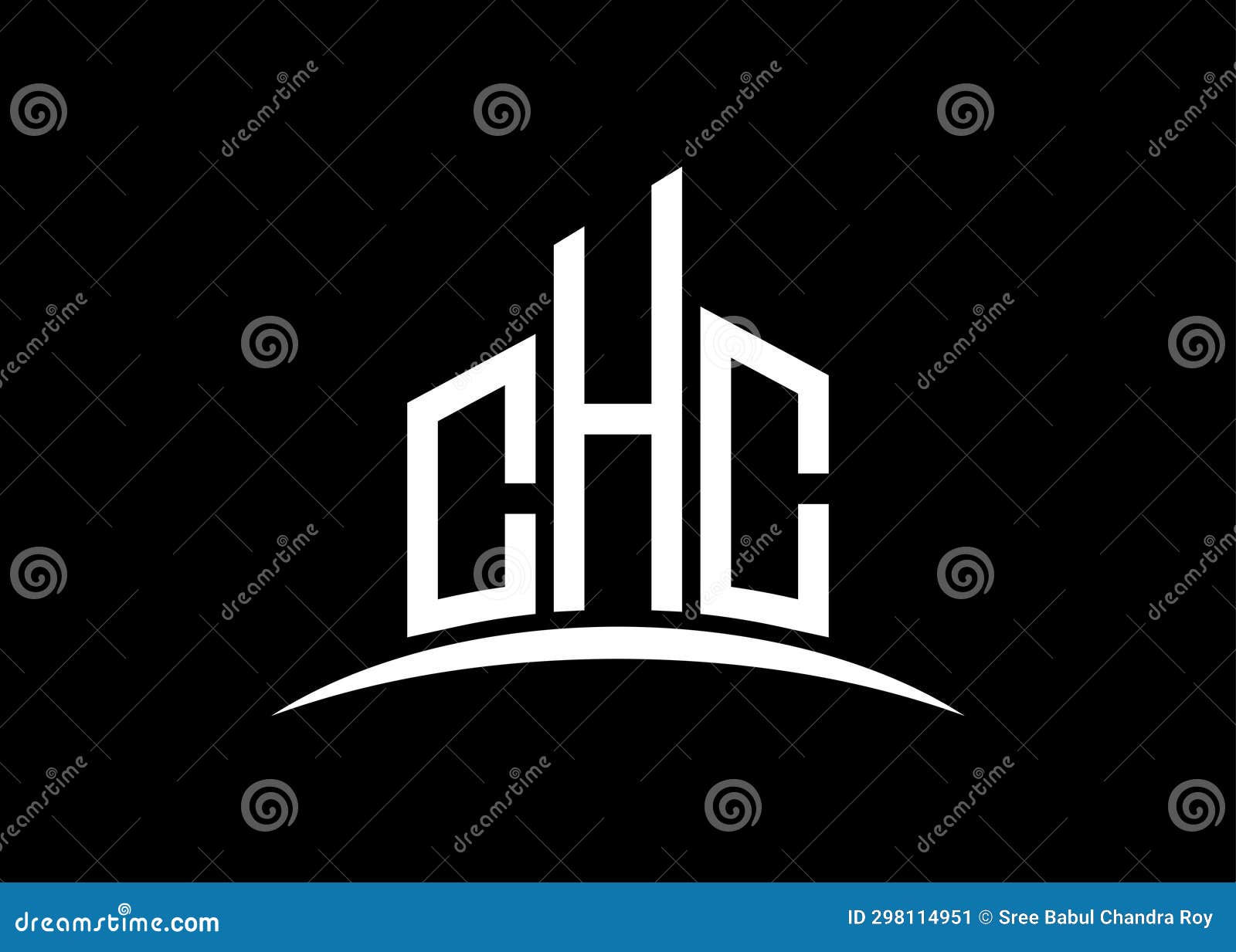 Letter CHC Building Vector Monogram Logo Design Template. Building ...