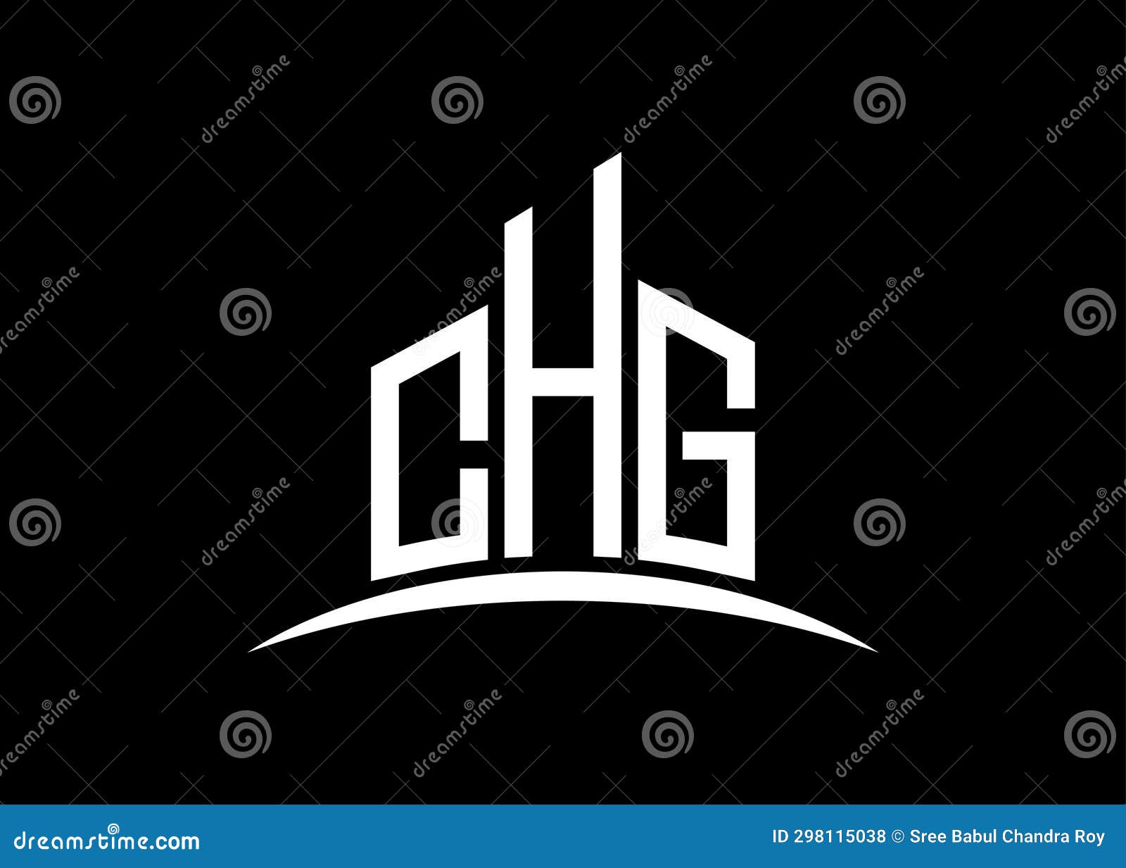 Letter CHG Building Vector Monogram Logo Design Template. Building ...