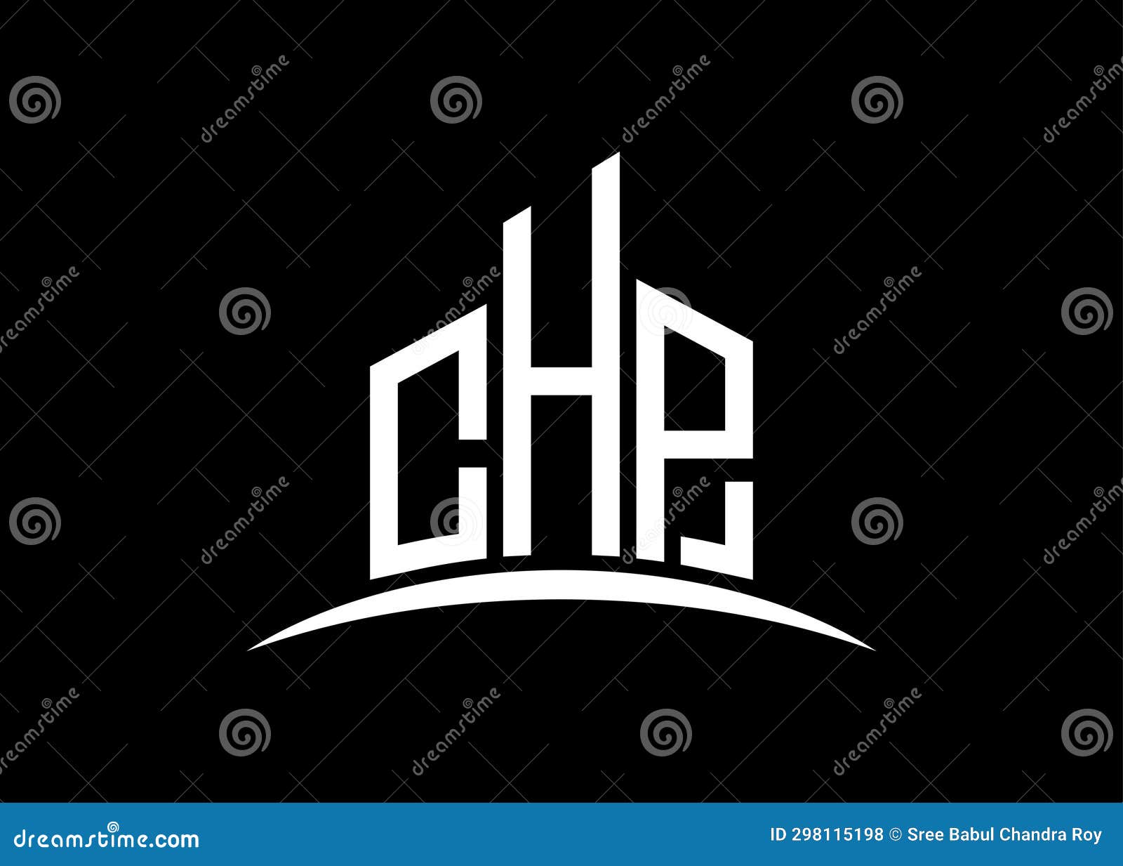 Letter CHP Building Vector Monogram Logo Design Template. Building ...