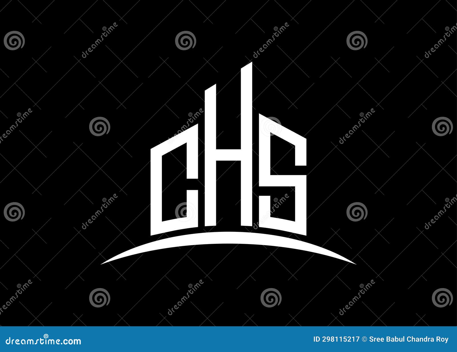 Letter CHS Building Vector Monogram Logo Design Template. Building ...