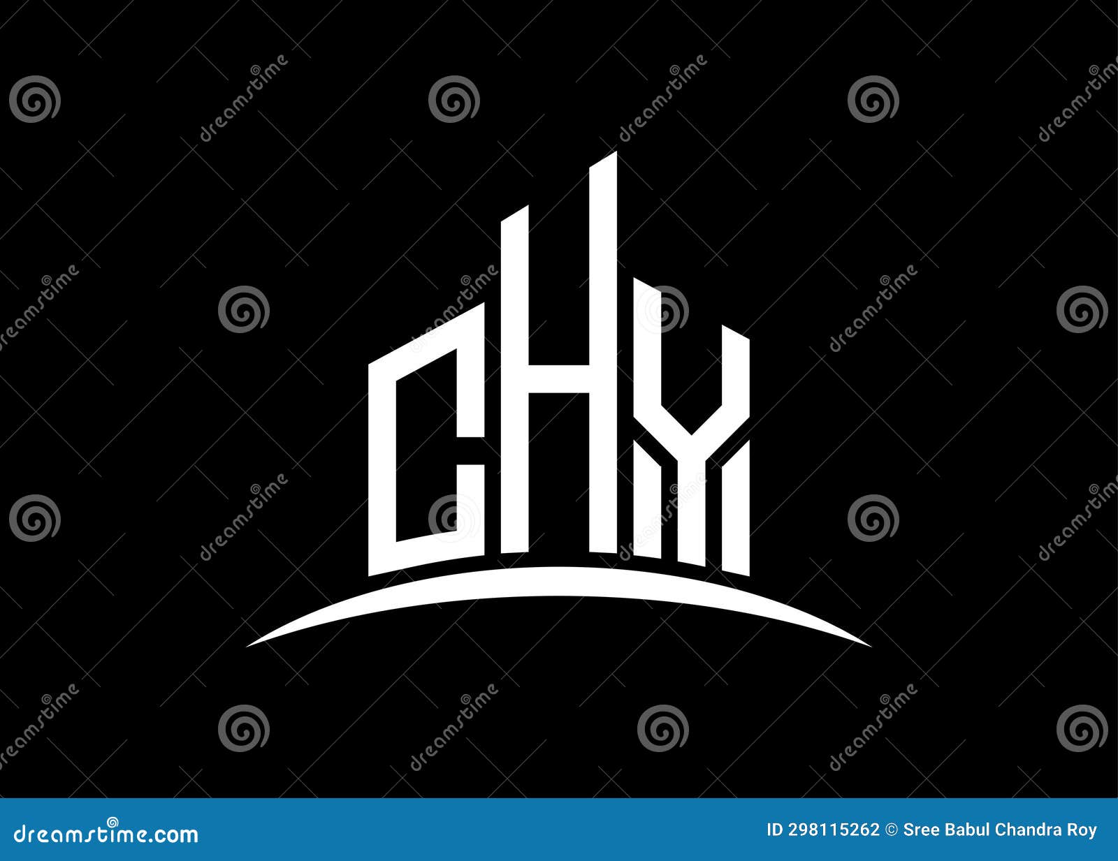 Letter CHY Building Vector Monogram Logo Design Template. Building ...