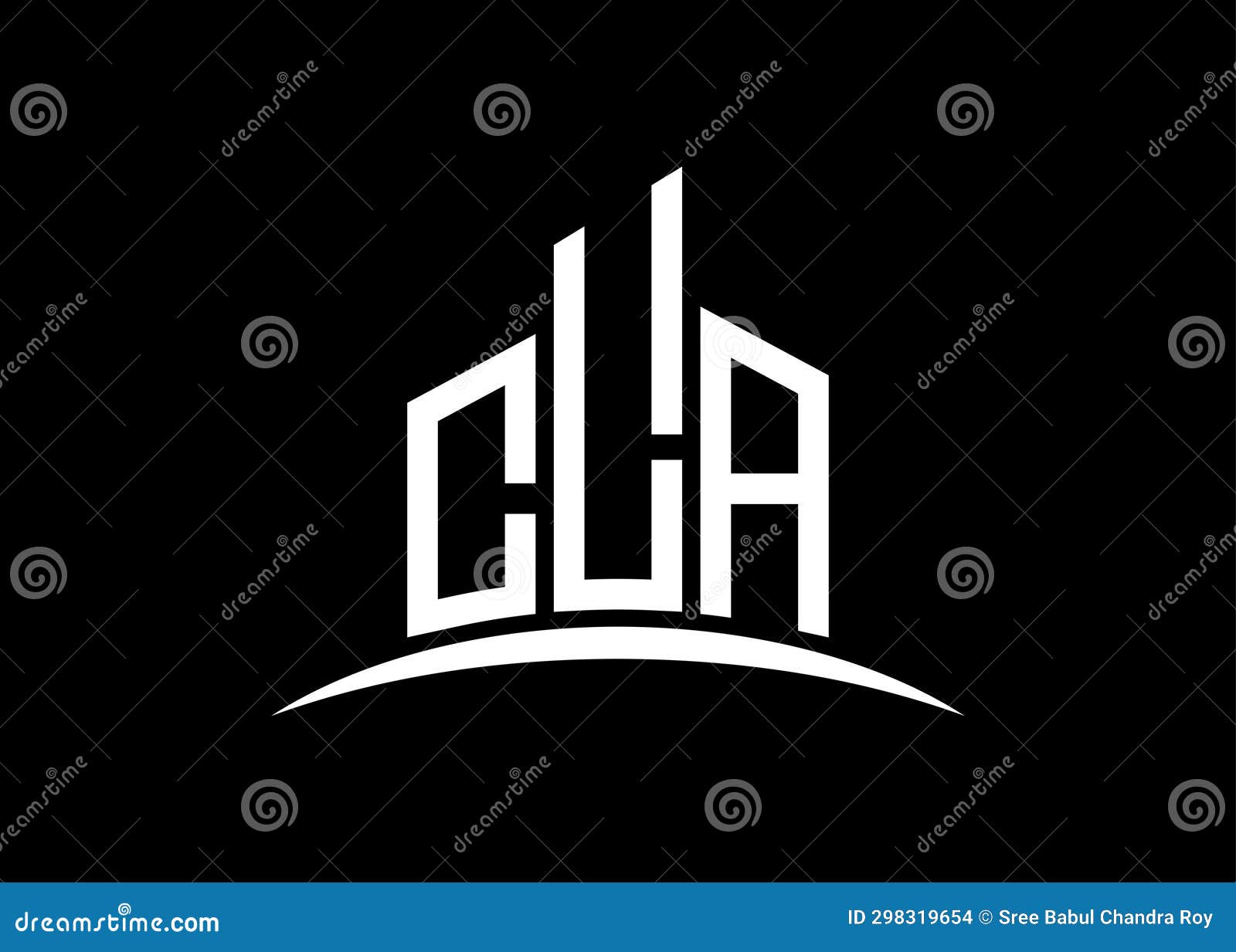 Letter CLA Building Vector Monogram Logo Design Template. Building ...