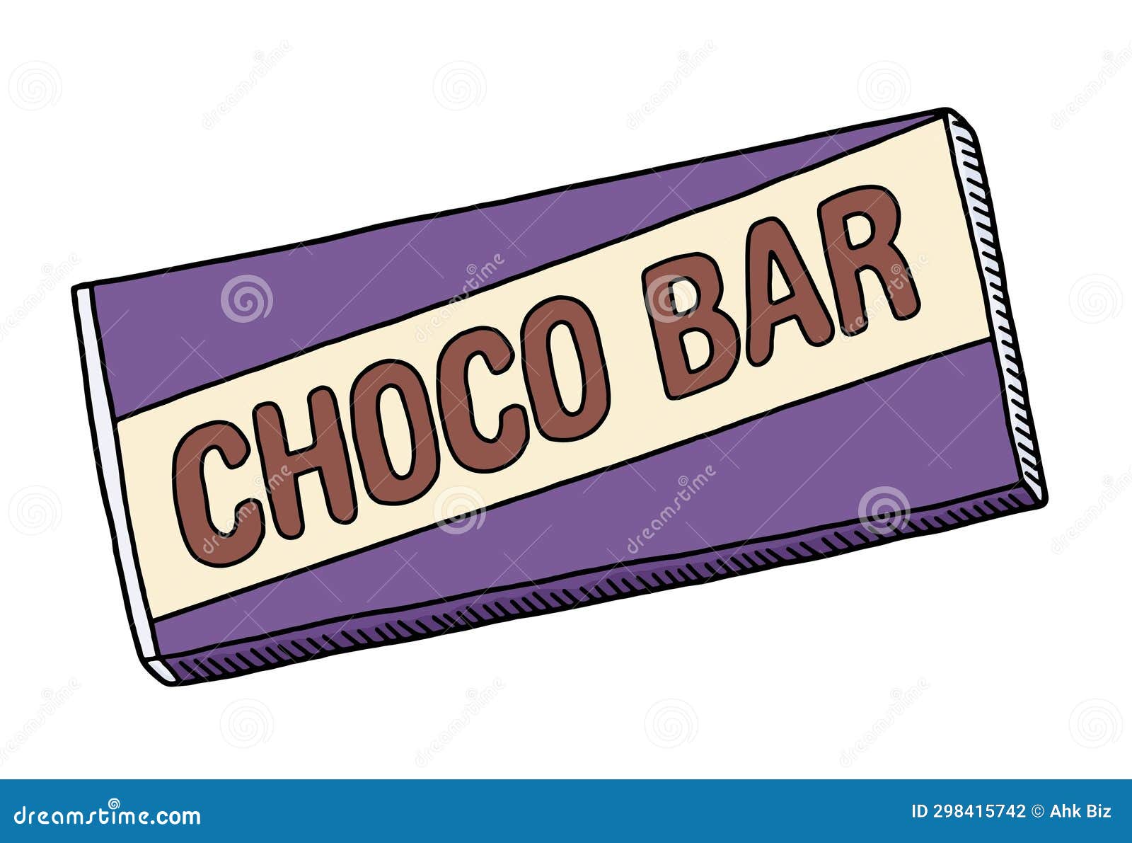 Hand Drawn Chocolate Bar Doodle Art Vector Illustration Stock Vector ...