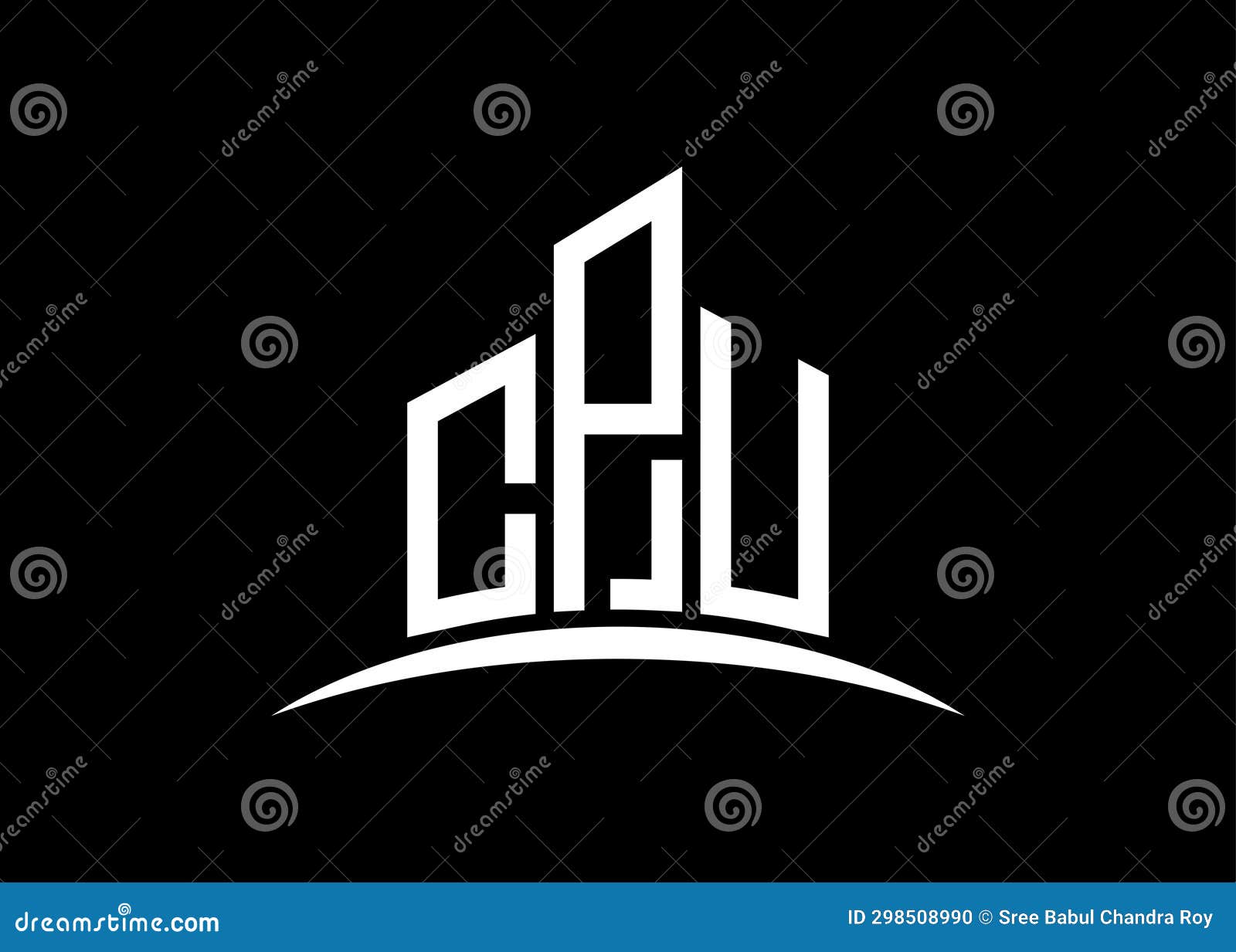 Letter CPU Building Vector Monogram Logo Design Template. Building ...