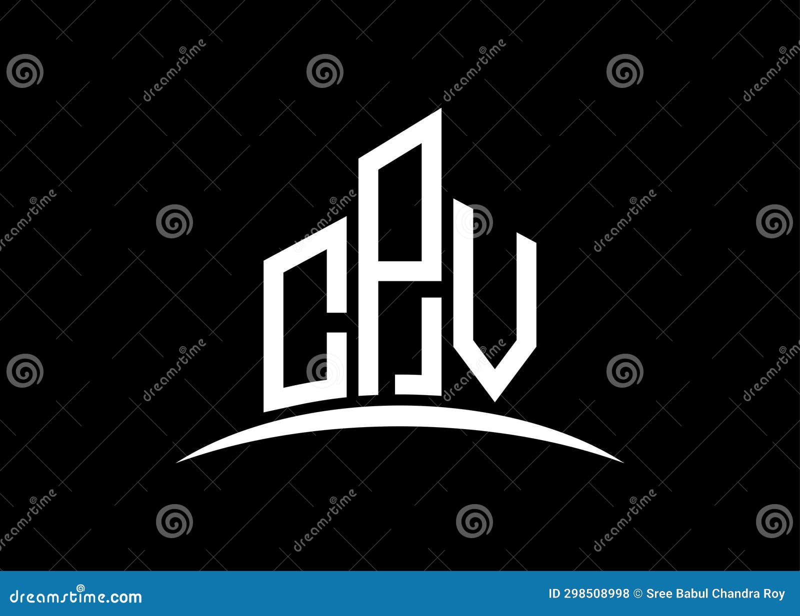 Letter CPV Building Vector Monogram Logo Design Template. Building ...