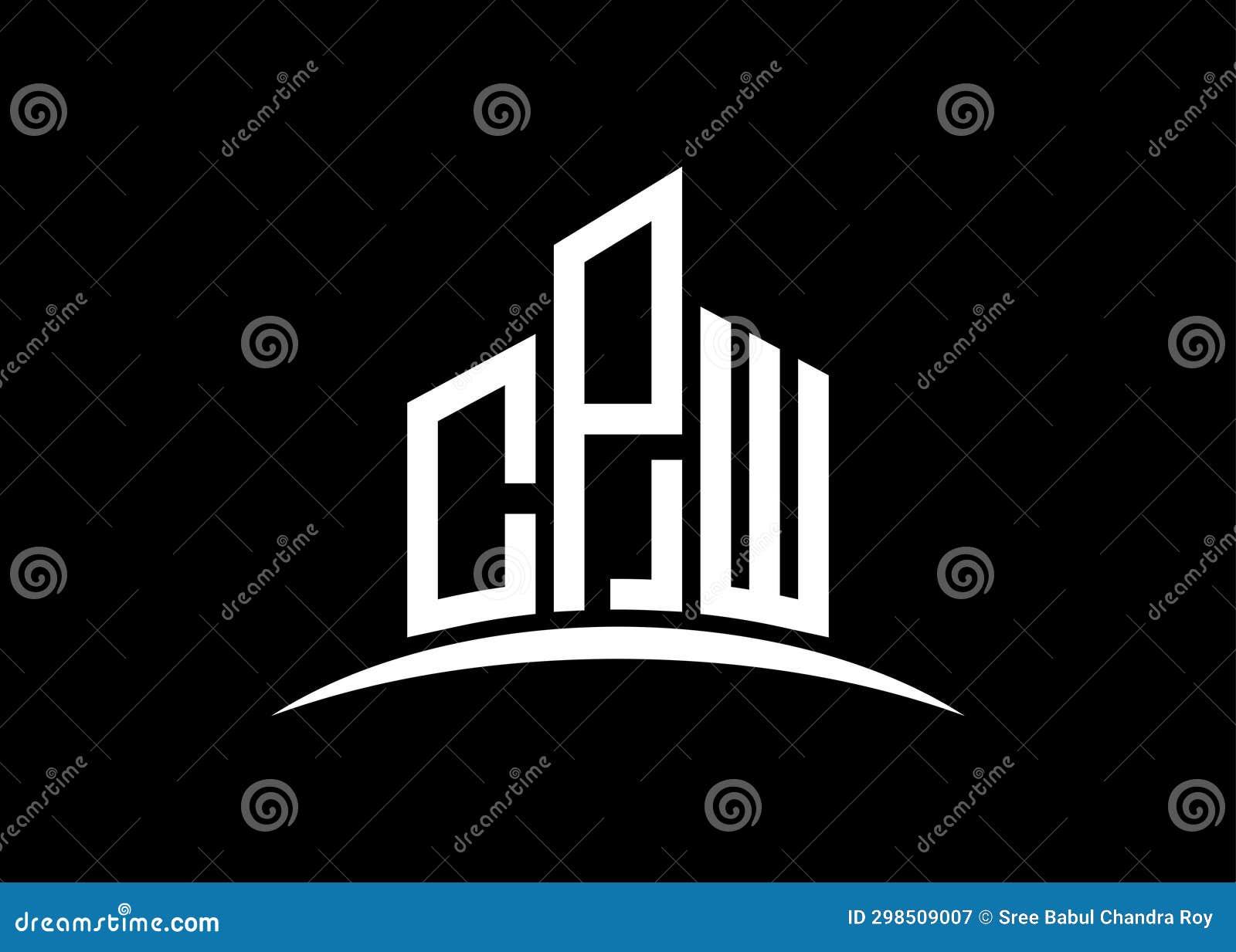 Letter CPW Building Vector Monogram Logo Design Template. Building ...