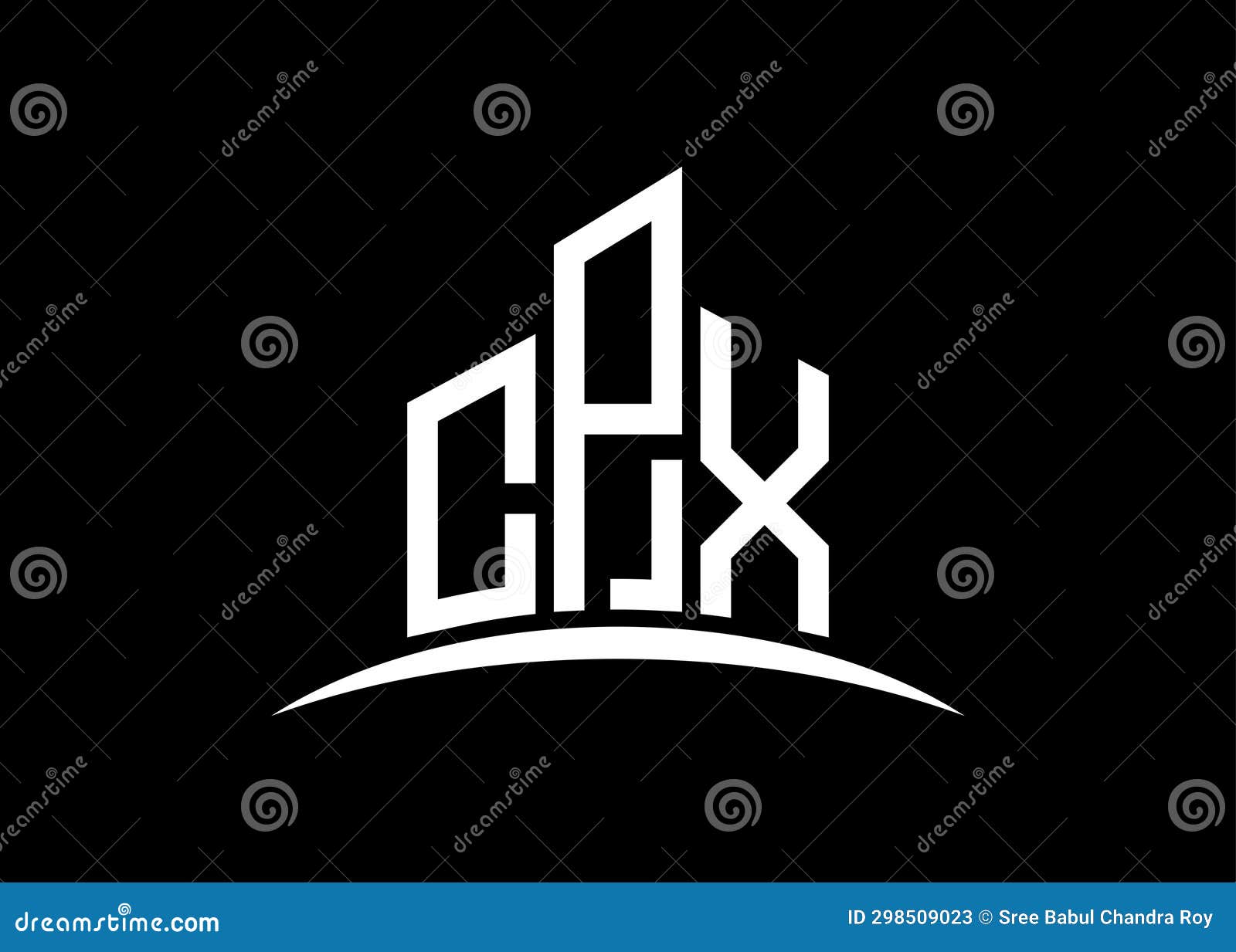 Letter CPX Building Vector Monogram Logo Design Template. Building ...