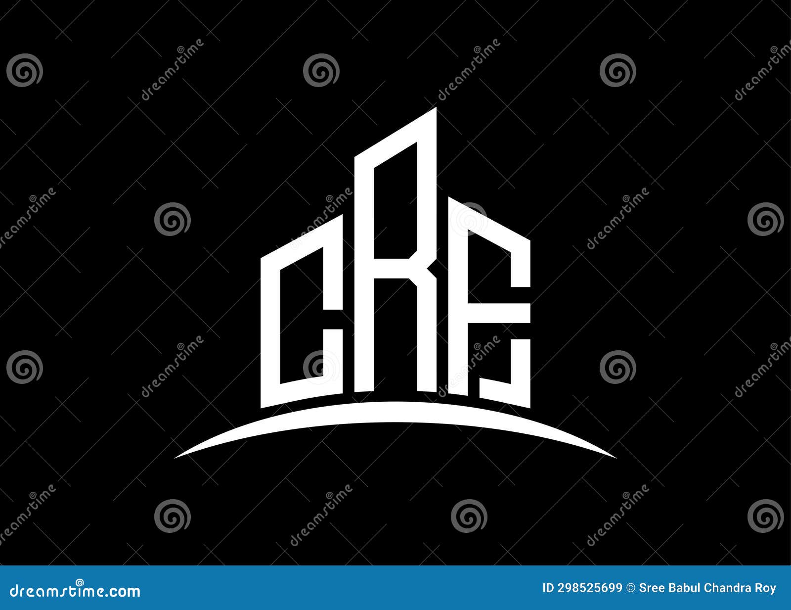 Letter CRF Building Vector Monogram Logo Design Template. Building ...