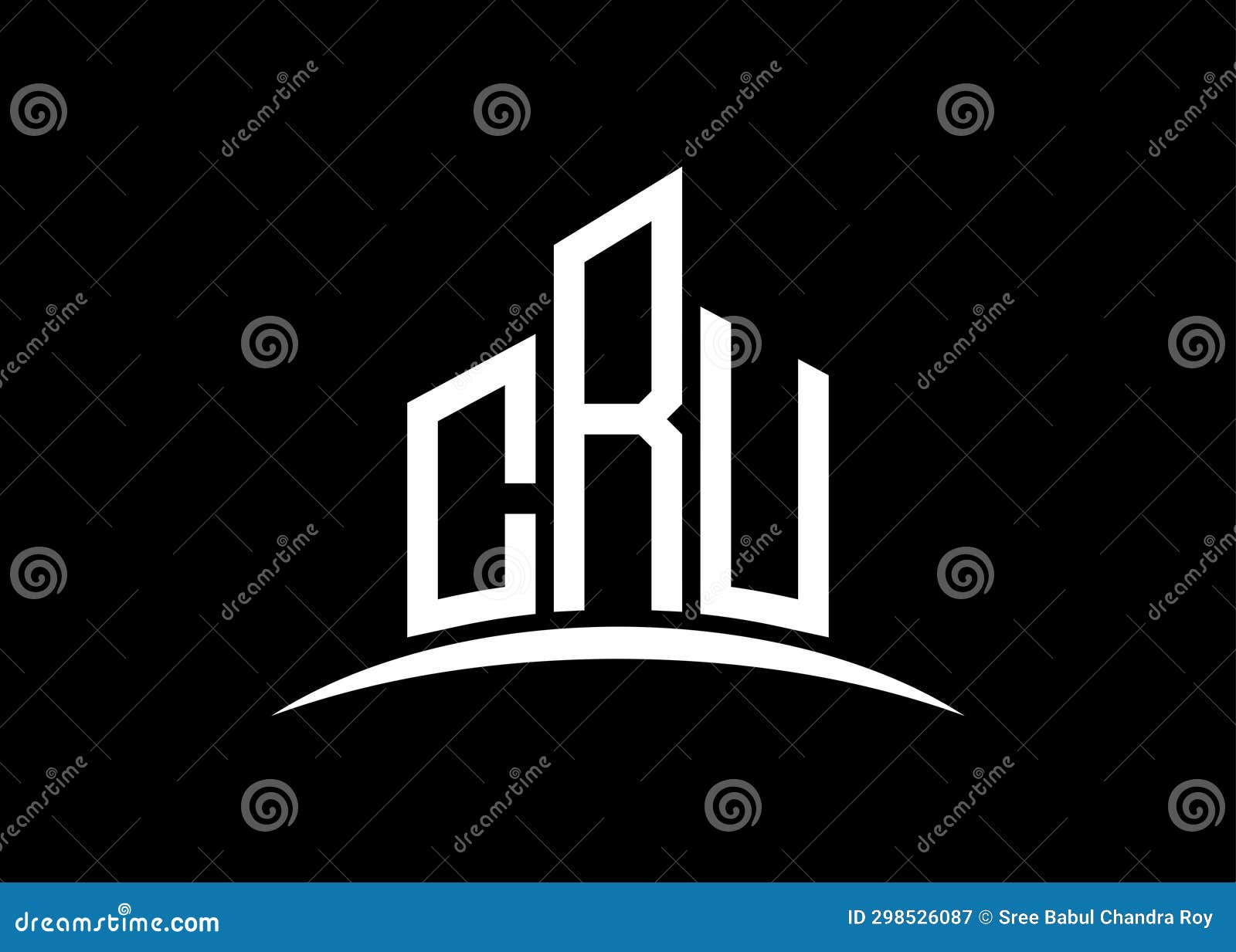 Letter CRU Building Vector Monogram Logo Design Template. Building ...