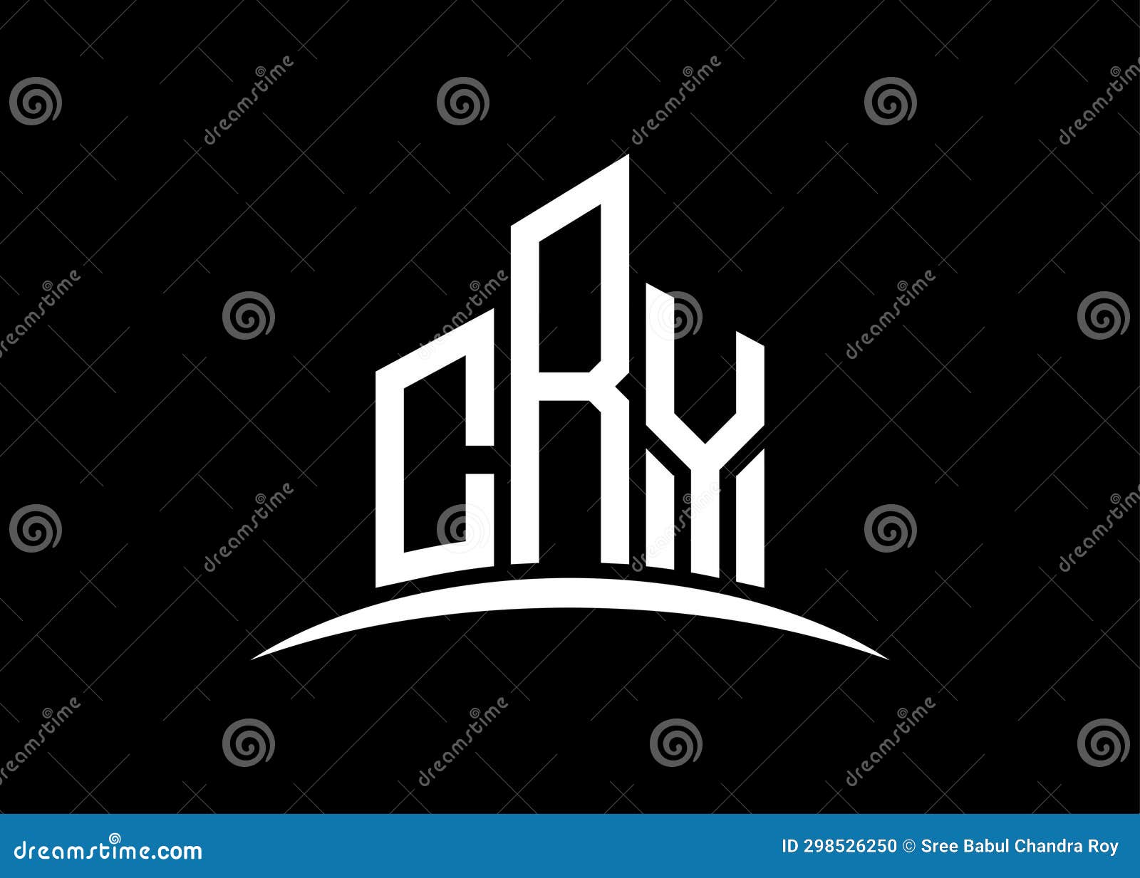 Letter CRY Building Vector Monogram Logo Design Template. Building ...