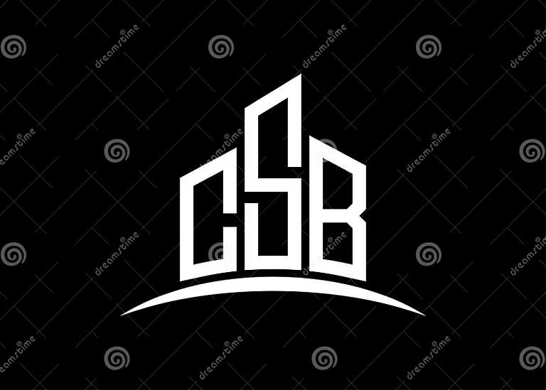 Letter CSB Building Vector Monogram Logo Design Template. Building ...