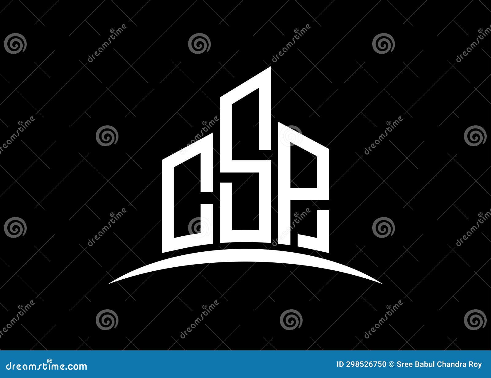 Letter CSP Building Vector Monogram Logo Design Template. Building ...