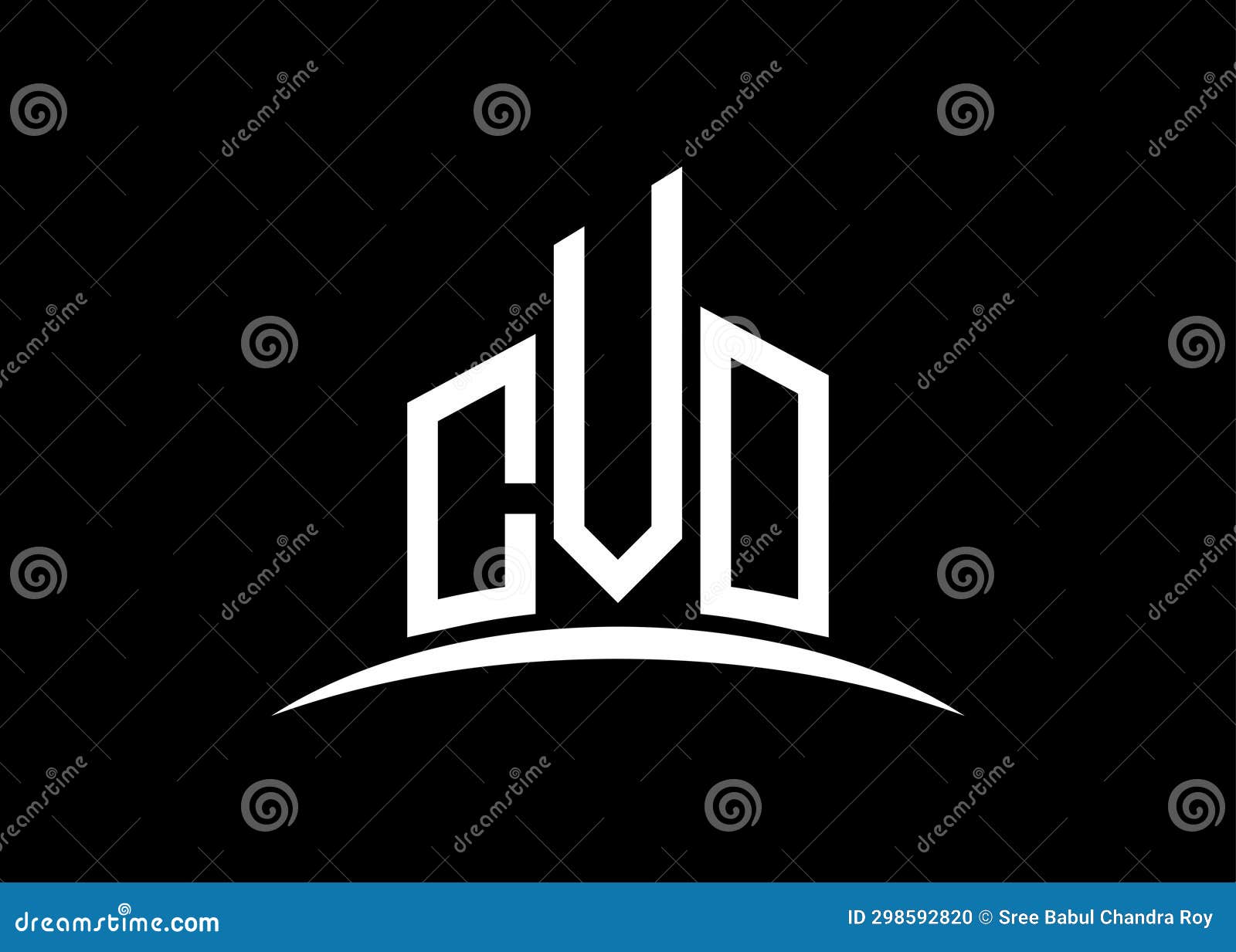 Letter CVO Building Vector Monogram Logo Design Template. Building ...