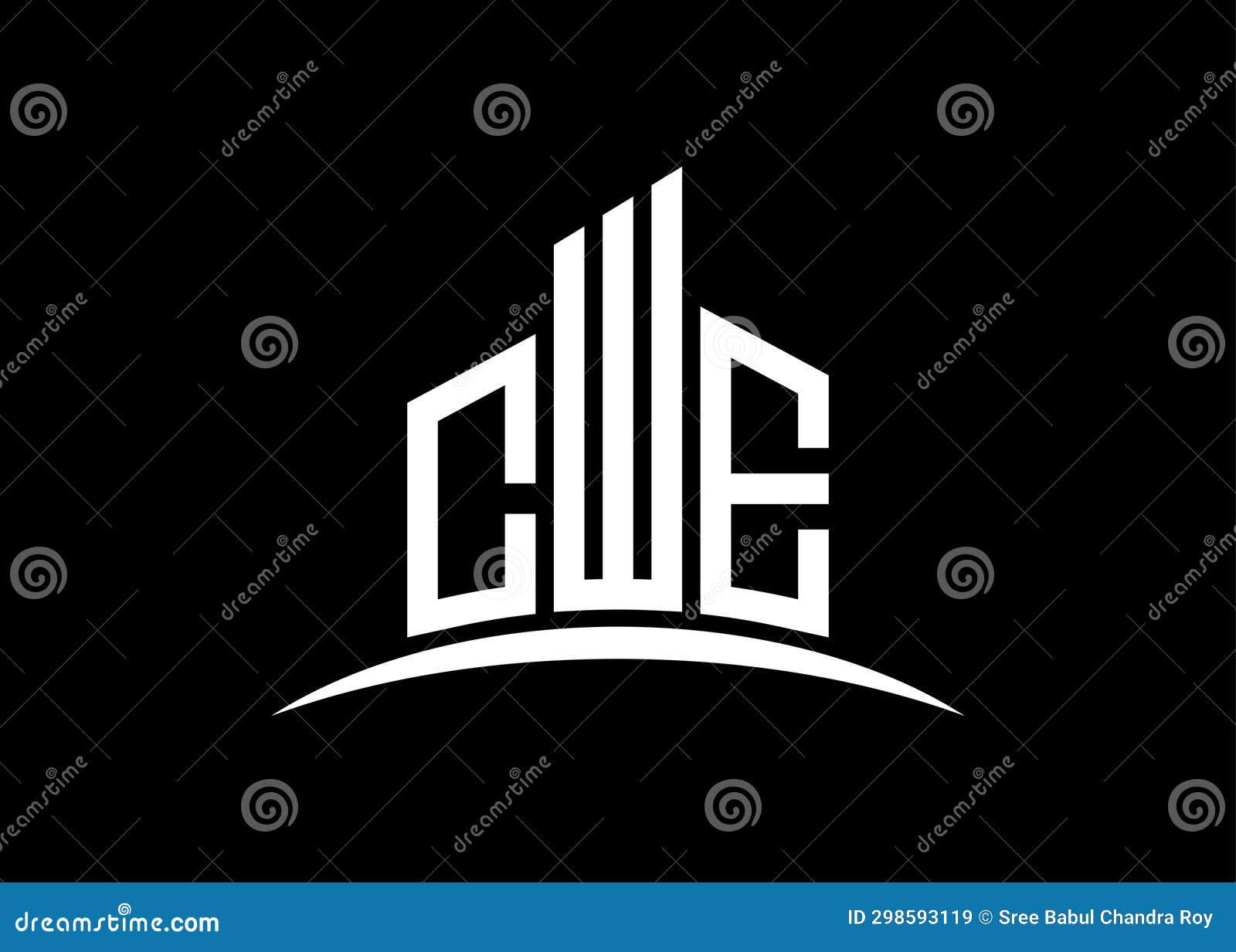 Letter CWE Building Vector Monogram Logo Design Template. Building ...
