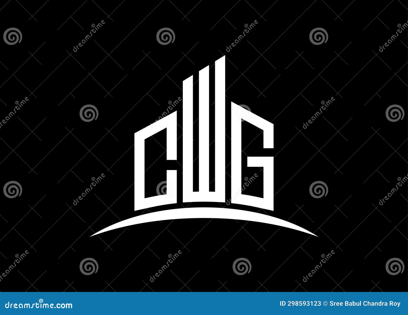 Letter CWG Building Vector Monogram Logo Design Template. Building ...