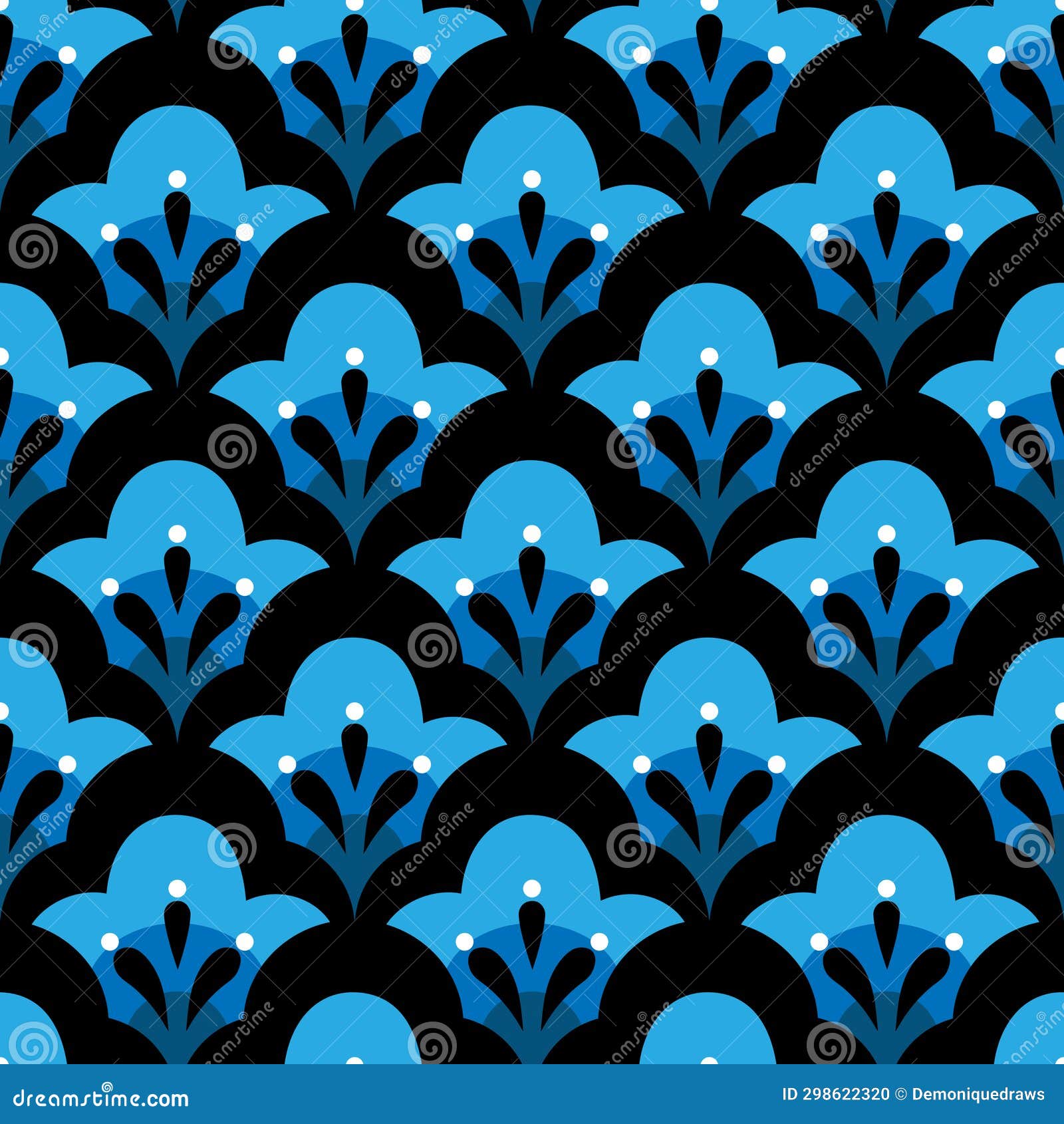 Blue Indigo Summer Tropical Hawaiian Background With Palm Tree Leaves ...