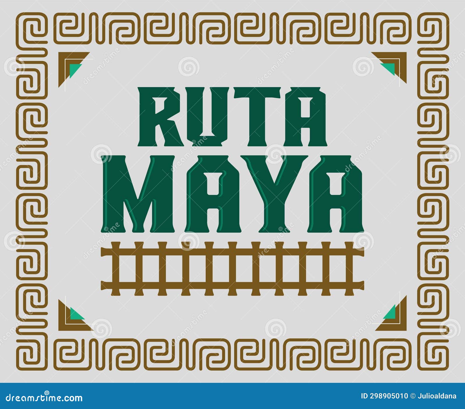 Ruta Maya, Mayan Route Spanish Text, Sign Design, Mayan Spiral Lines ...