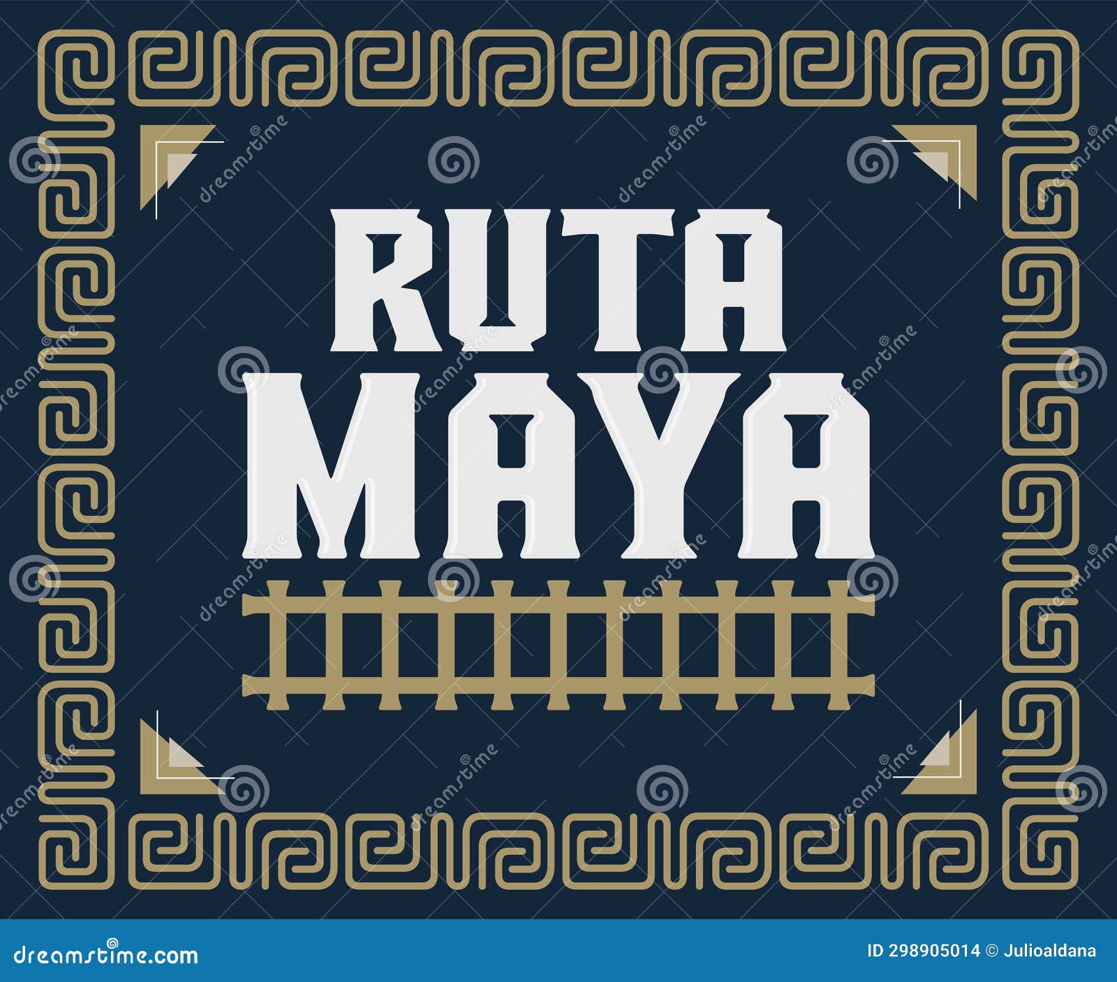 Ruta Maya, Mayan Route Spanish Text, Sign Design, Mayan Spiral Lines ...