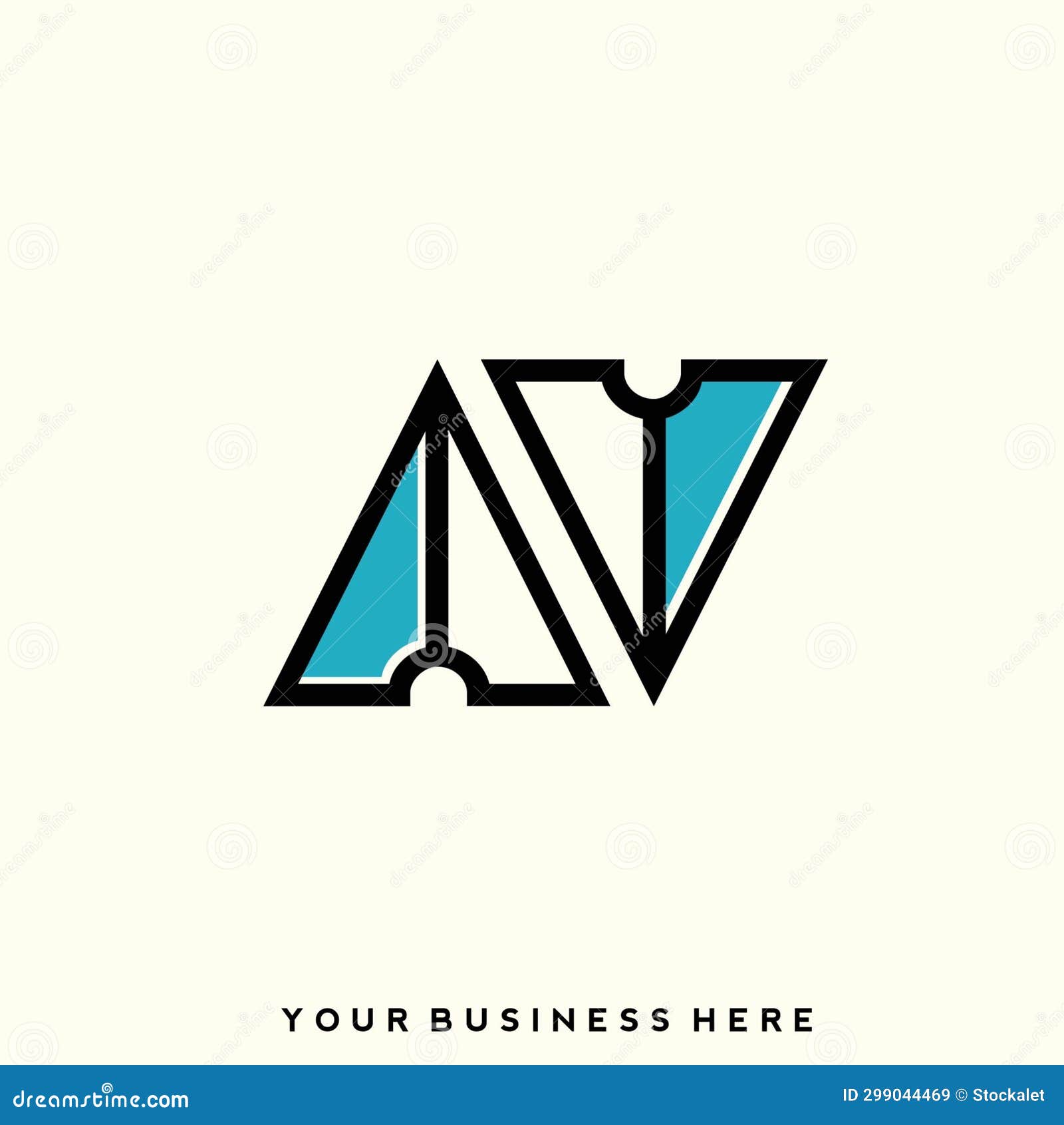 Arrow AV Monogram. Geometric Uppercase Bold Letter a, Letter V Logo ...